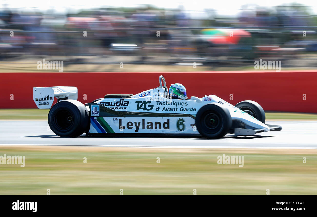 Nick Padmore in the Williams FW07C in the Masters Historic race at ...