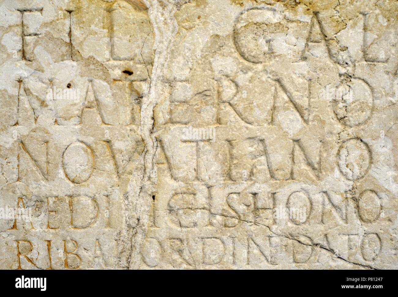 Roman statue pedestal. 96-98 AC. Dedicated to Lucius Fonteius Maternus ...