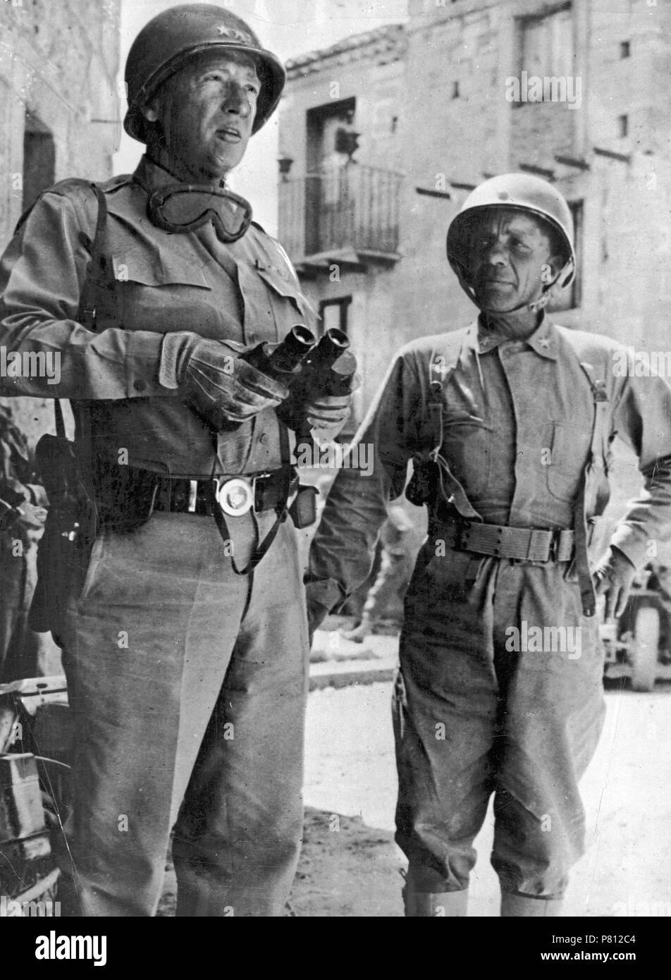 General george s patton sicily Black and White Stock Photos & Images ...