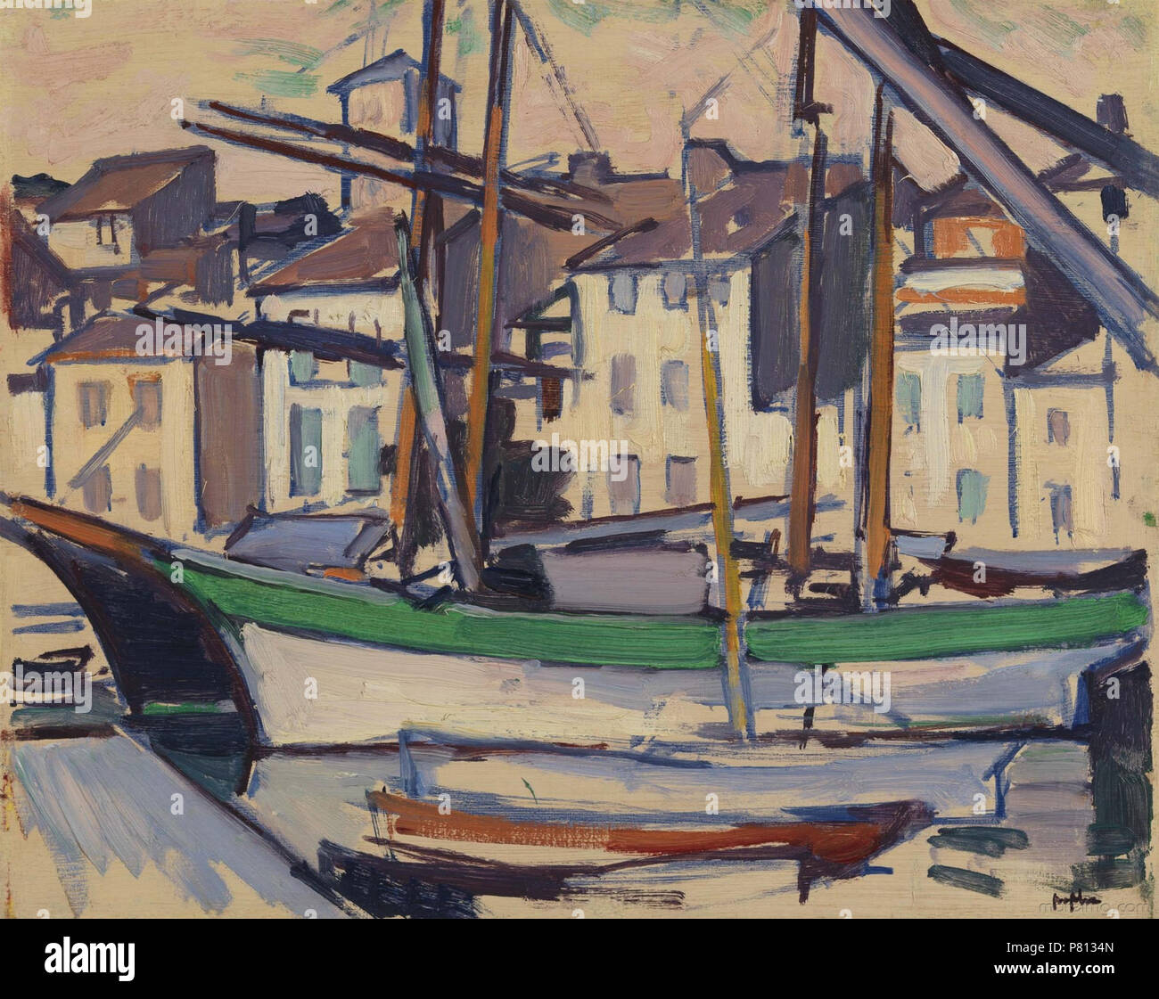 English: Cassis Harbour . circa 1910 340 Samuel John Peploe - Cassis ...