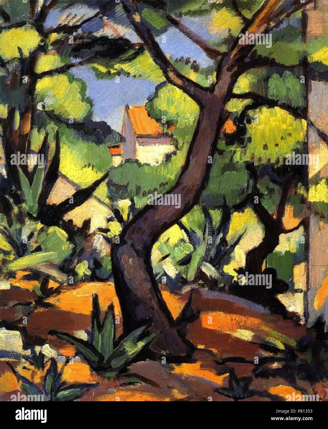 English: Landscape at Cassis . circa 1910 340 Samuel-John-Peploe ...
