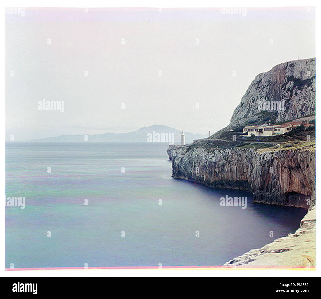 English: Sarah Acland 1903 Europa Point very early colour picture . 24 ...
