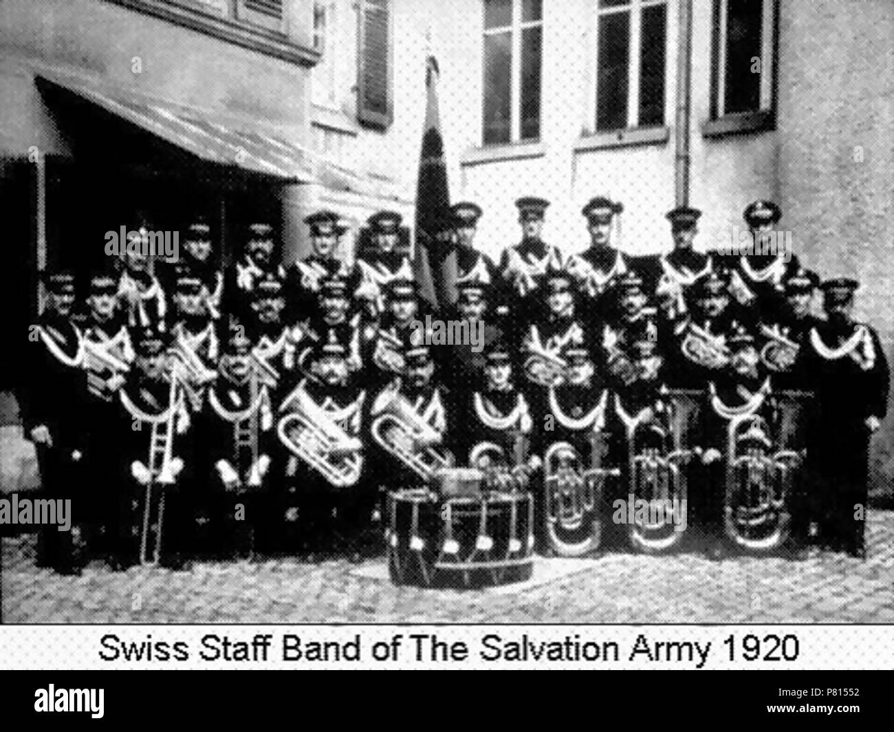 English: Swiss Staff Band of the Salvation Army, 1920 . 1920 359 Swiss ...