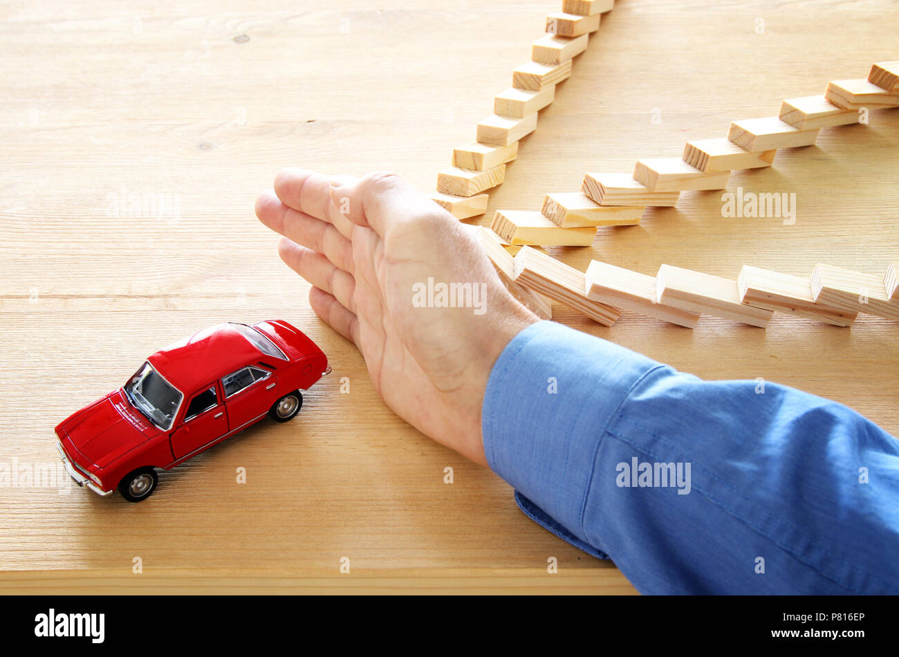 concept image of car protection. insurance and safe driving Stock Photo ...