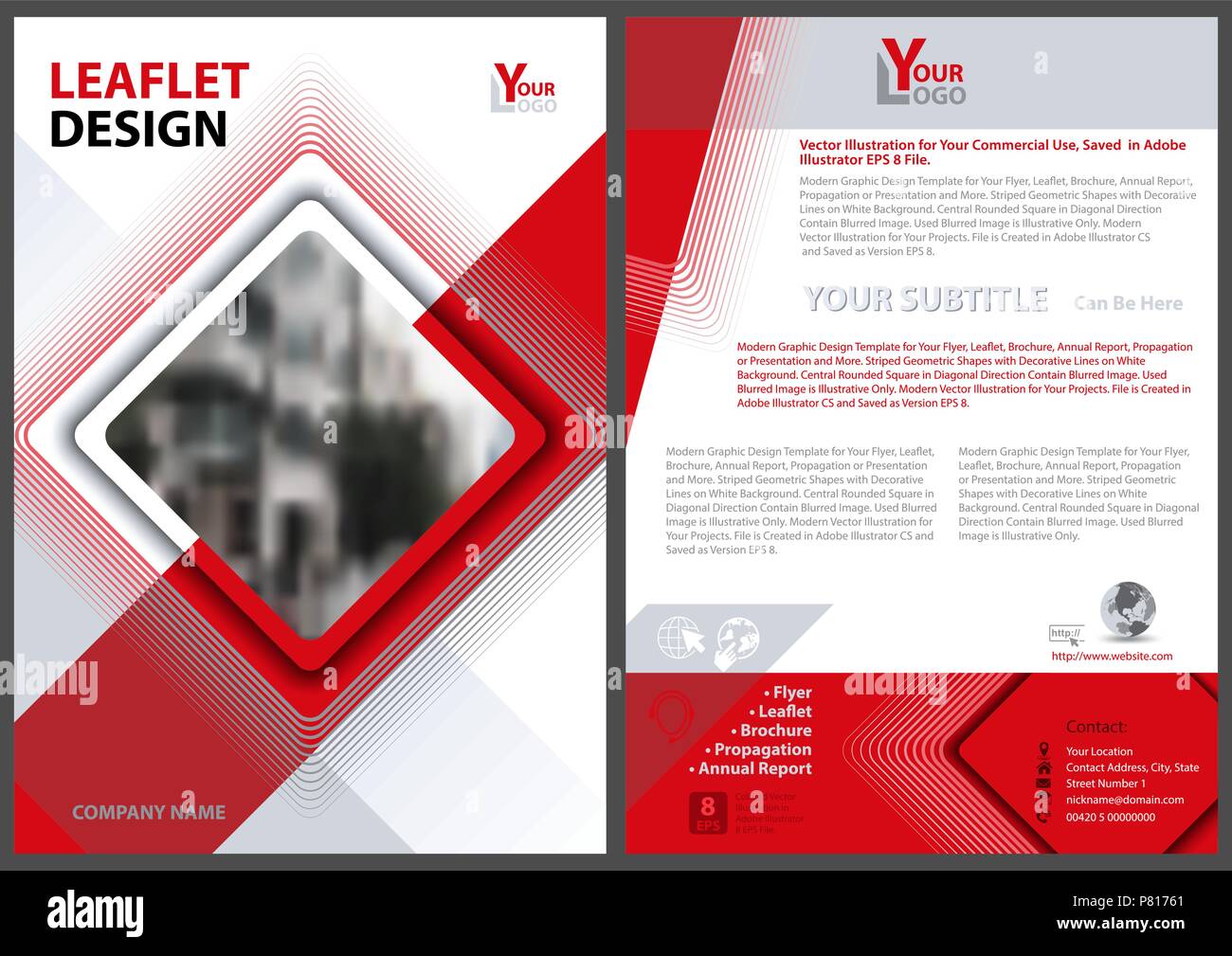 Flyer Template with Square and Lines Stock Vector Image & Art - Alamy