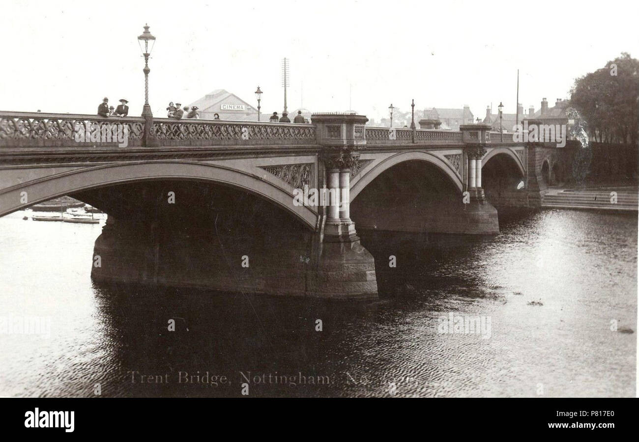 N/A. N/A 378 Trent Bridge, old postcard Stock Photo - Alamy