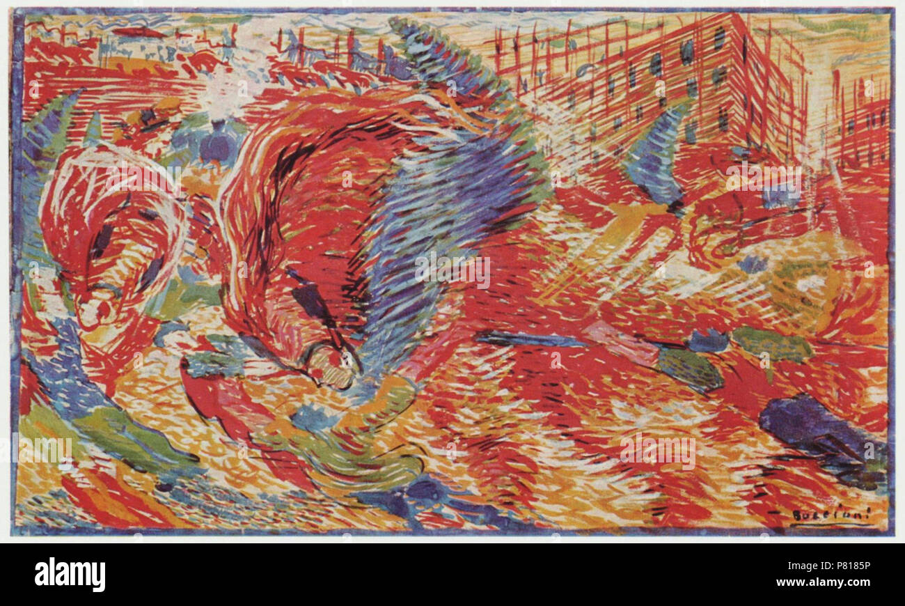 . The City Rises . sketch . 1910 381 Umberto Boccioni 001 Stock Photo ...