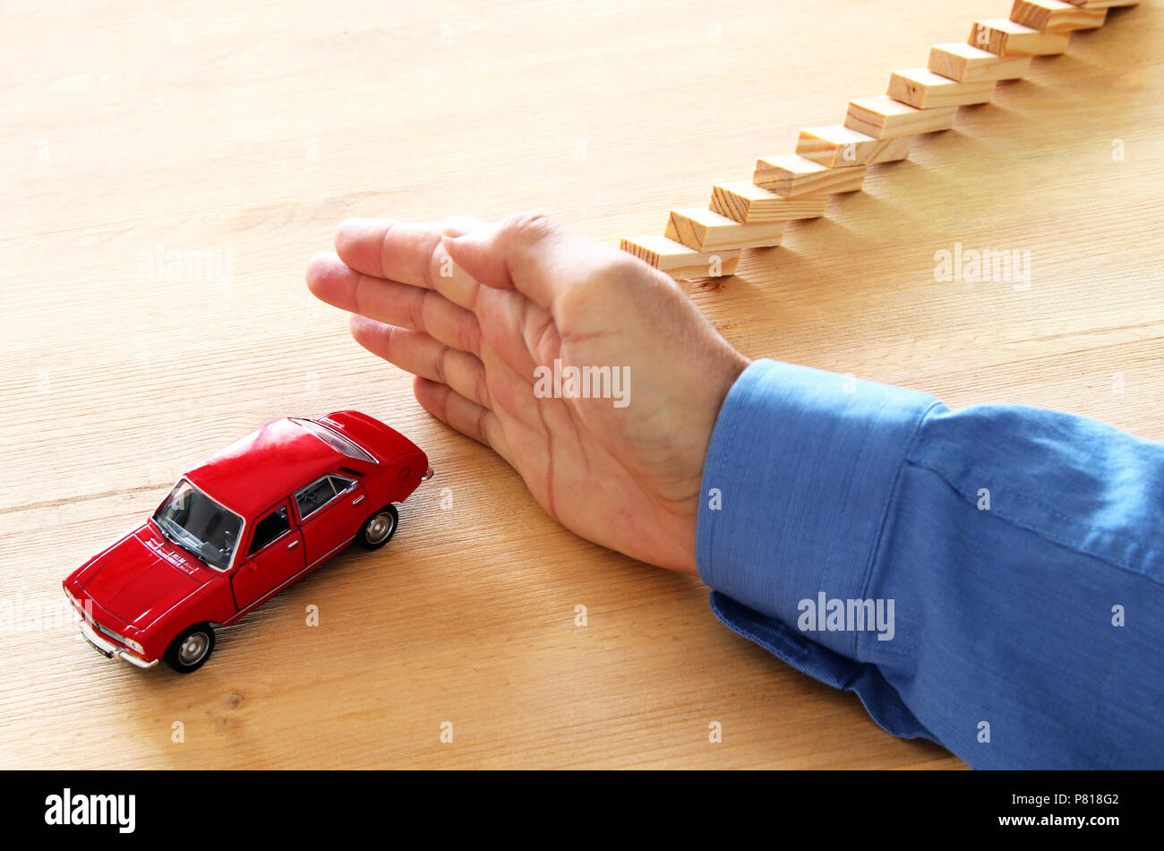 concept image of car protection. insurance and safe driving Stock Photo ...