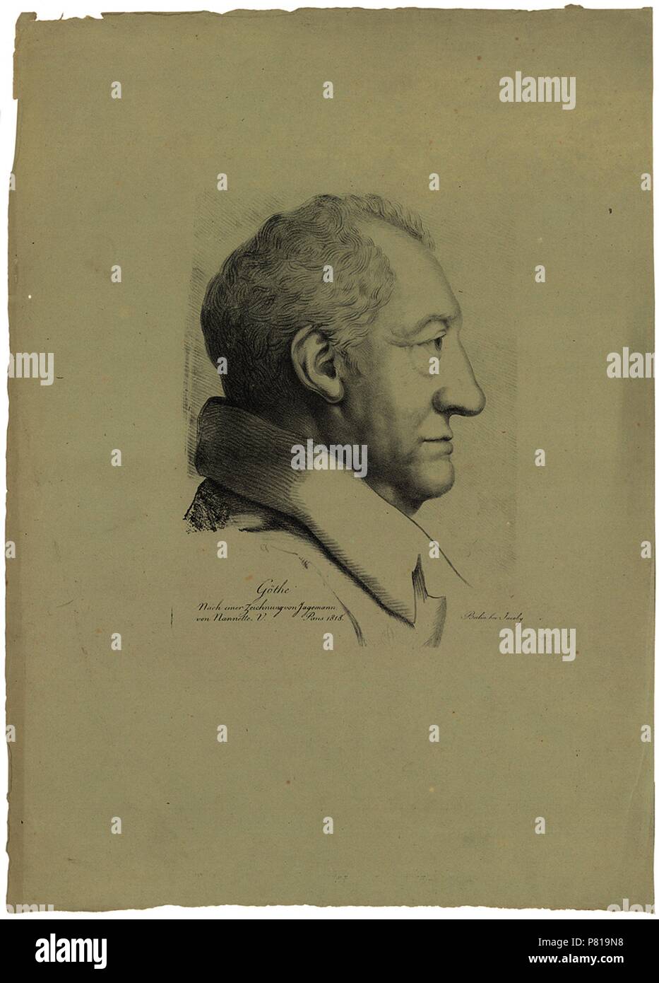 Portrait of the author Johann Wolfgang von Goethe (1749-1832). Museum ...