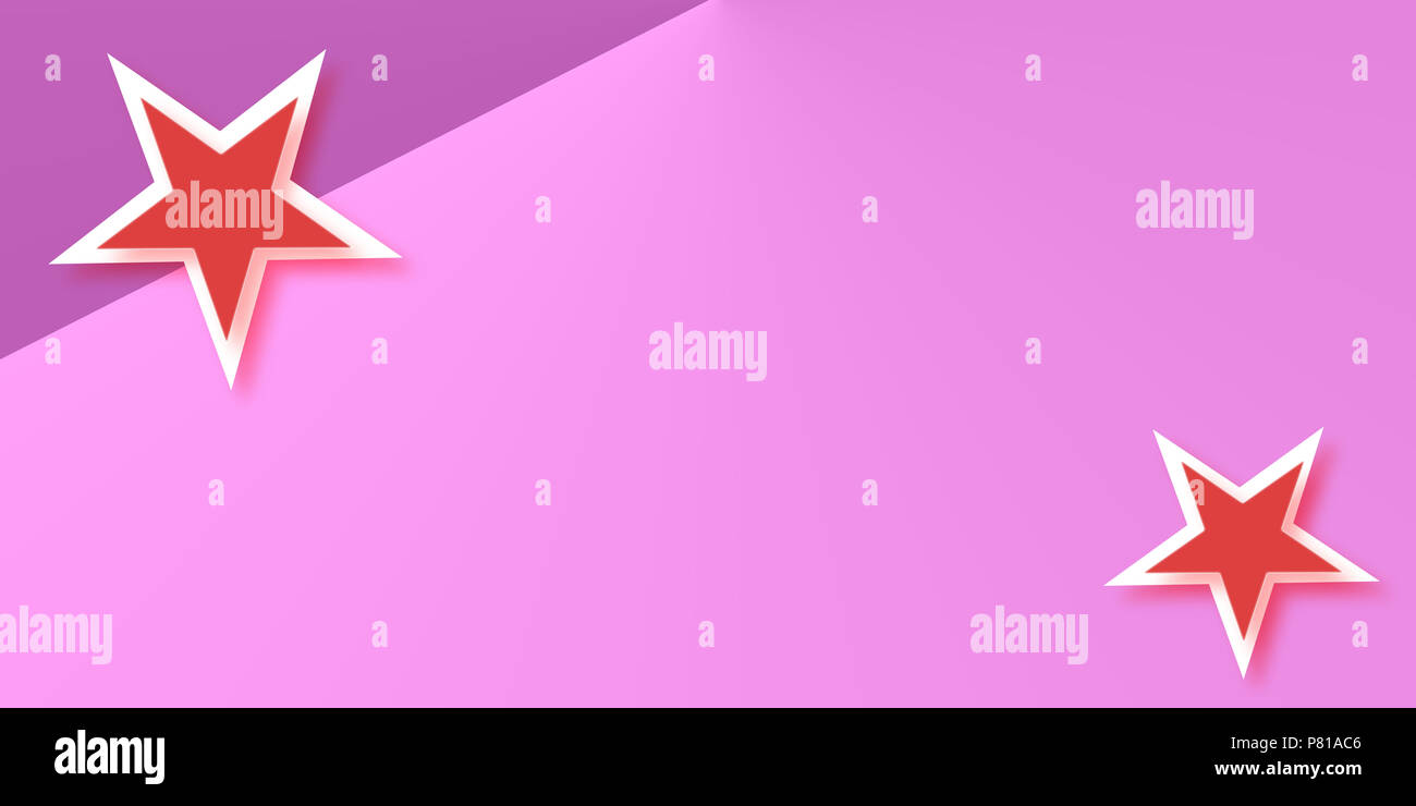 abstract geometric shapes with red stars backdrop Stock Photo - Alamy