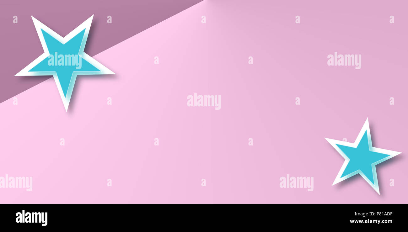 abstract geometric shapes with light blue stars backdrop Stock Photo ...