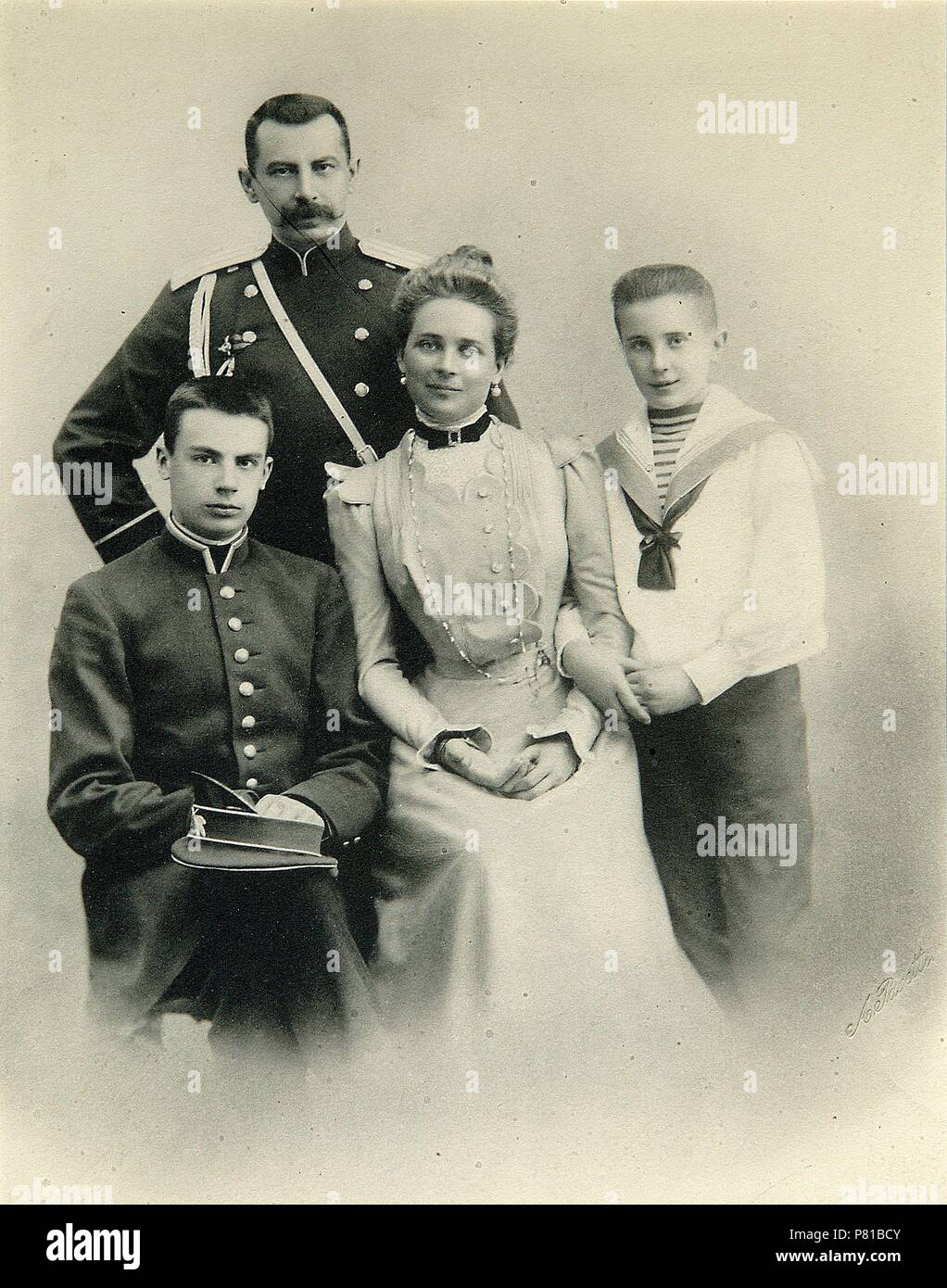 Family portrait of Princess Zenaida Yusupova, Count Felix Sumarokov ...