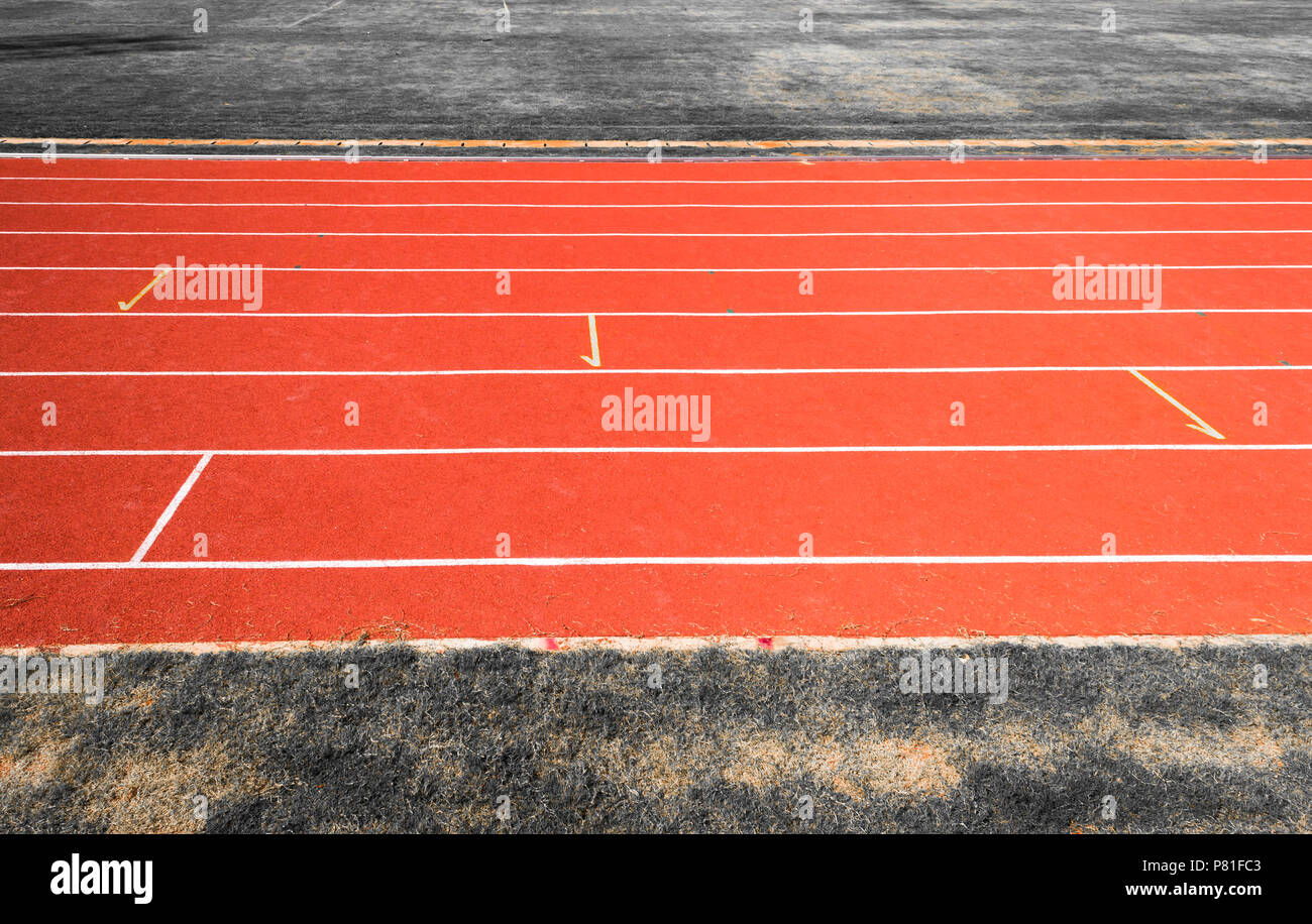 track and field for running sport in stadium Stock Photo - Alamy