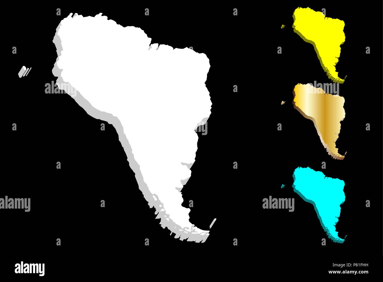 Chile gold map Stock Vector Images - Alamy