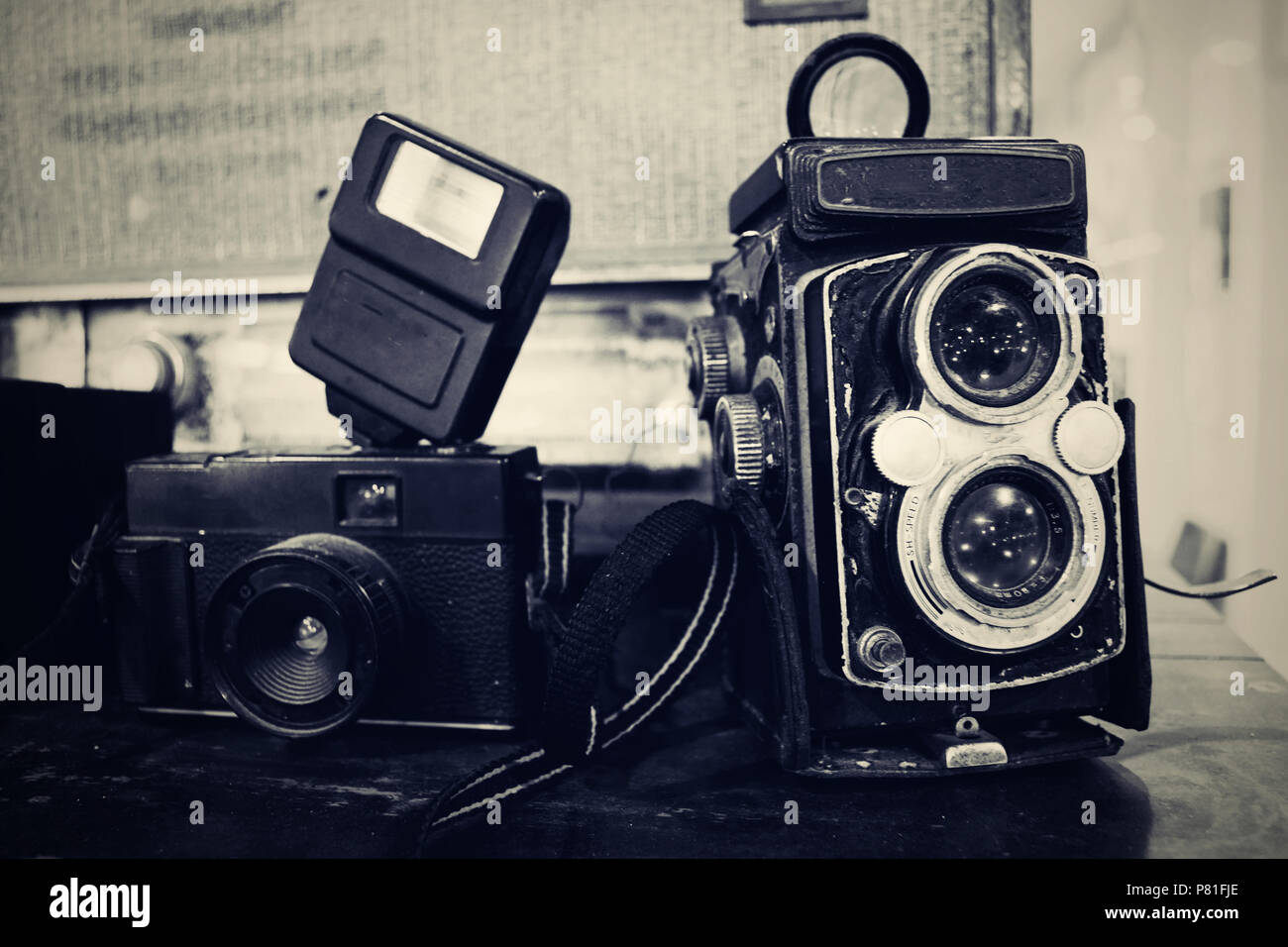 Traditional cameras were preserved in a museum Stock Photo - Alamy
