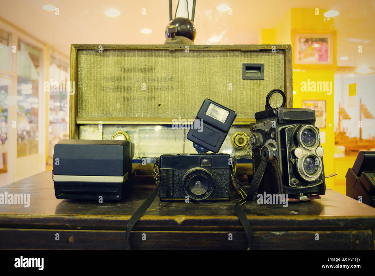 Traditional cameras were preserved in a museum Stock Photo - Alamy