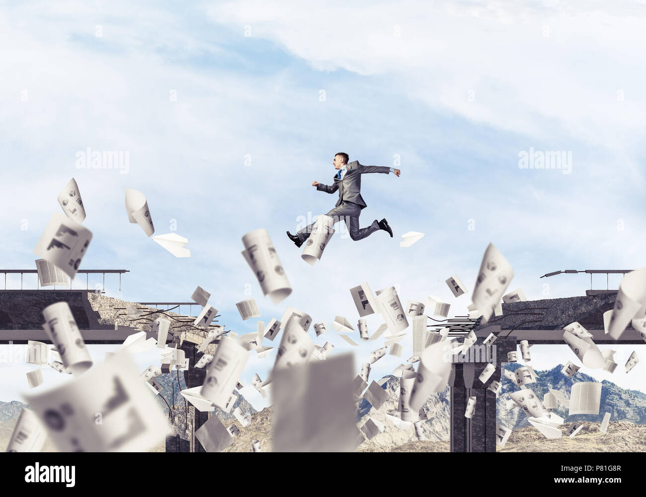 Problems and difficulties overcoming concept Stock Photo - Alamy