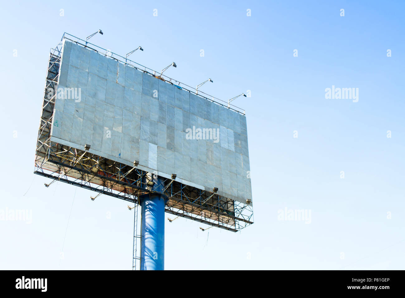 Tall billboards for advertising with blue sky Stock Photo - Alamy
