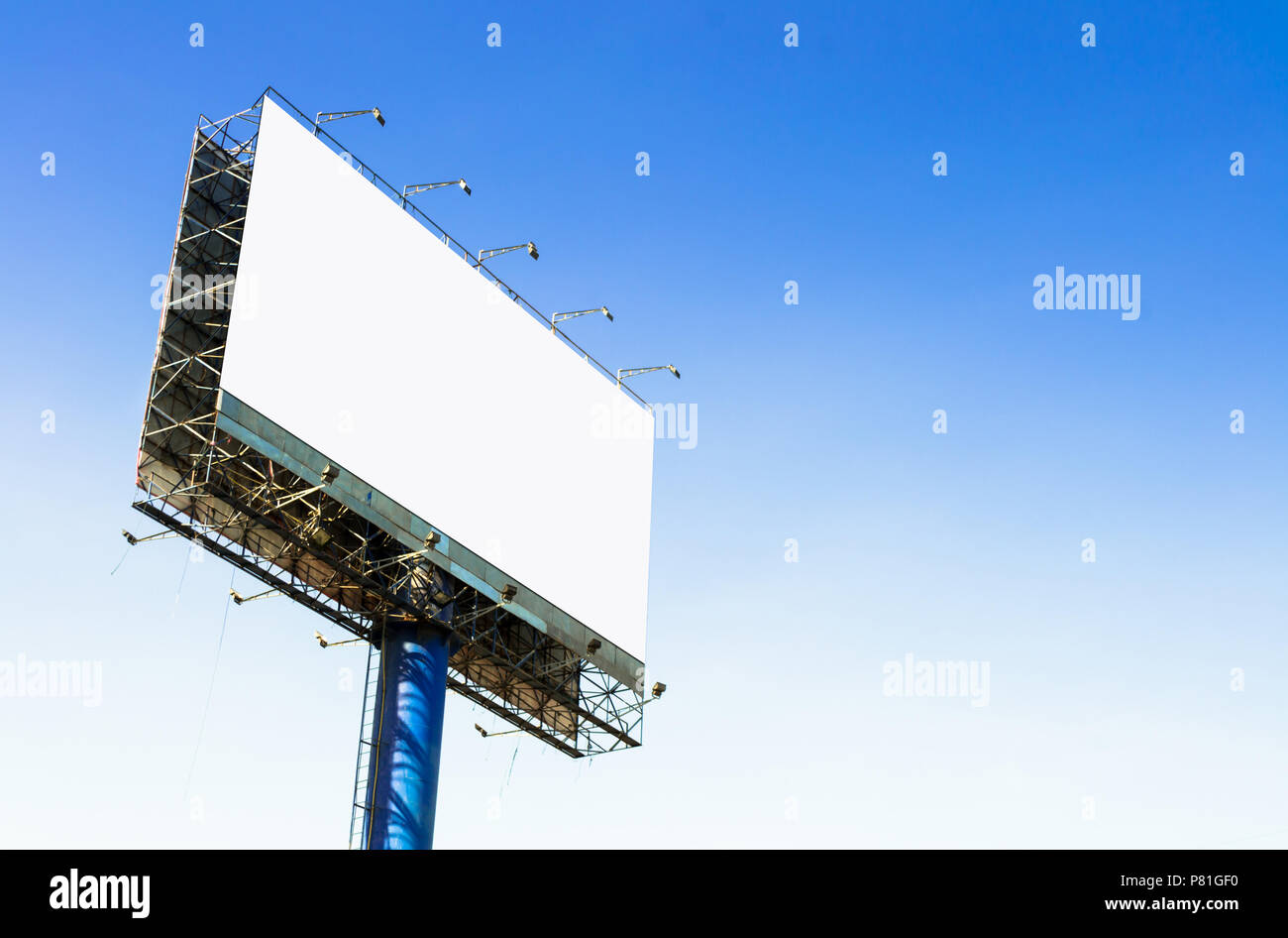 Tall billboards for advertising with blue sky Stock Photo - Alamy