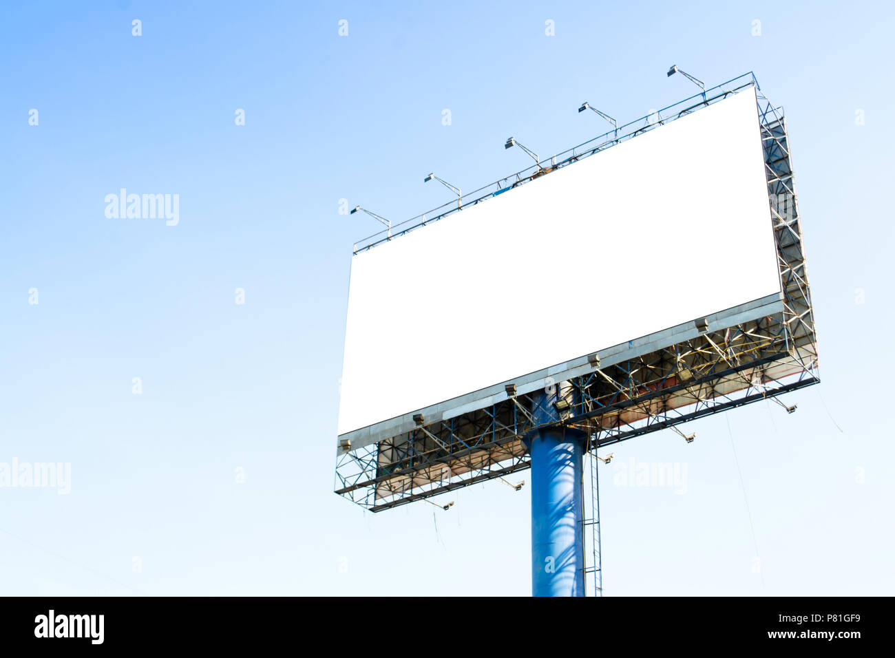 Tall billboards for advertising with blue sky Stock Photo - Alamy