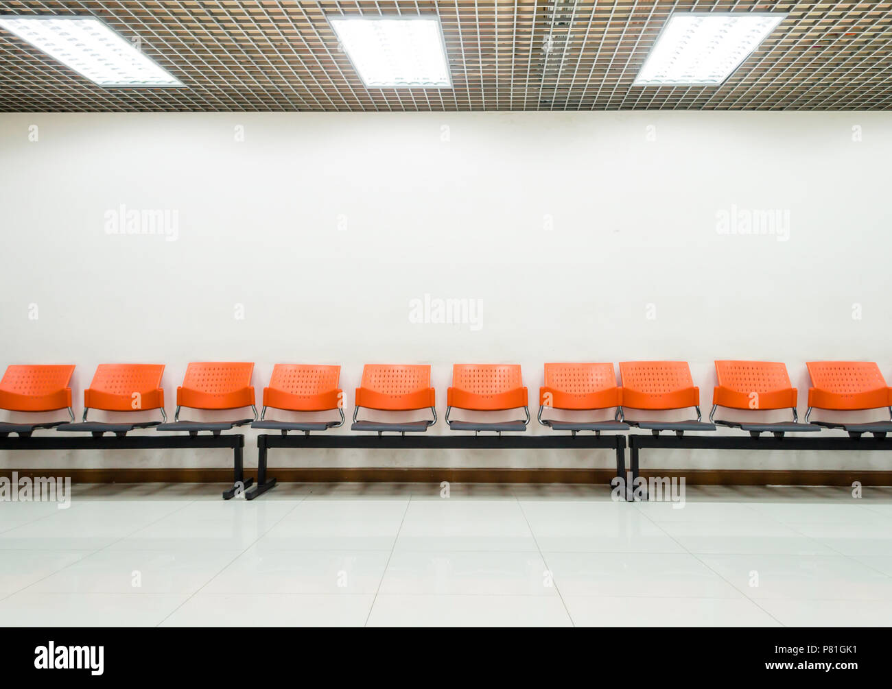 public chair and wall for passengers in station Stock Photo - Alamy