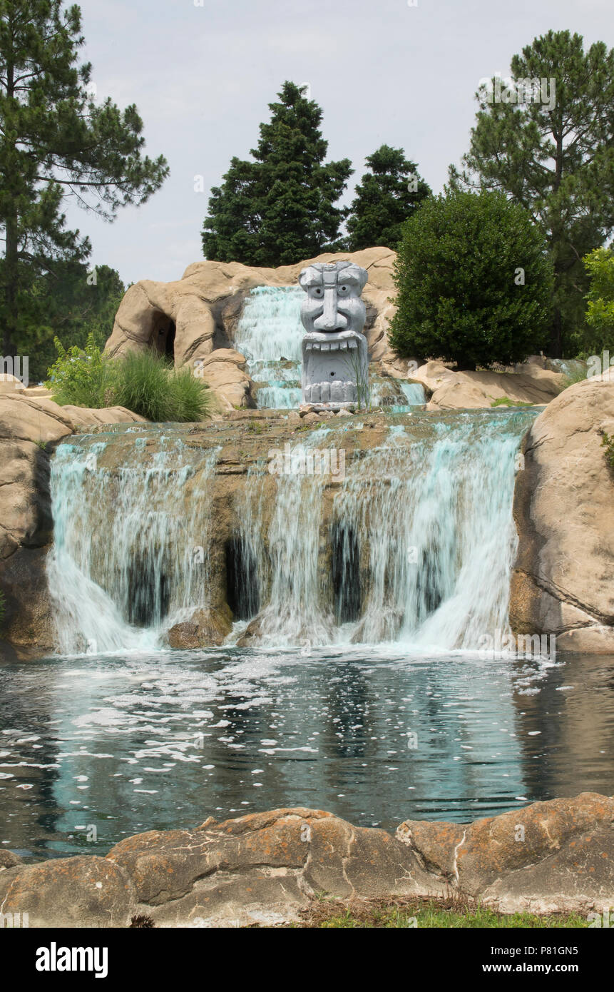 A waterfall feature in a Putt Putt Golf course in Virginia Beach ...