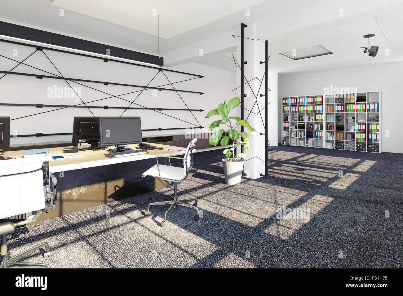 modern office interior. 3d rendering concept Stock Photo - Alamy