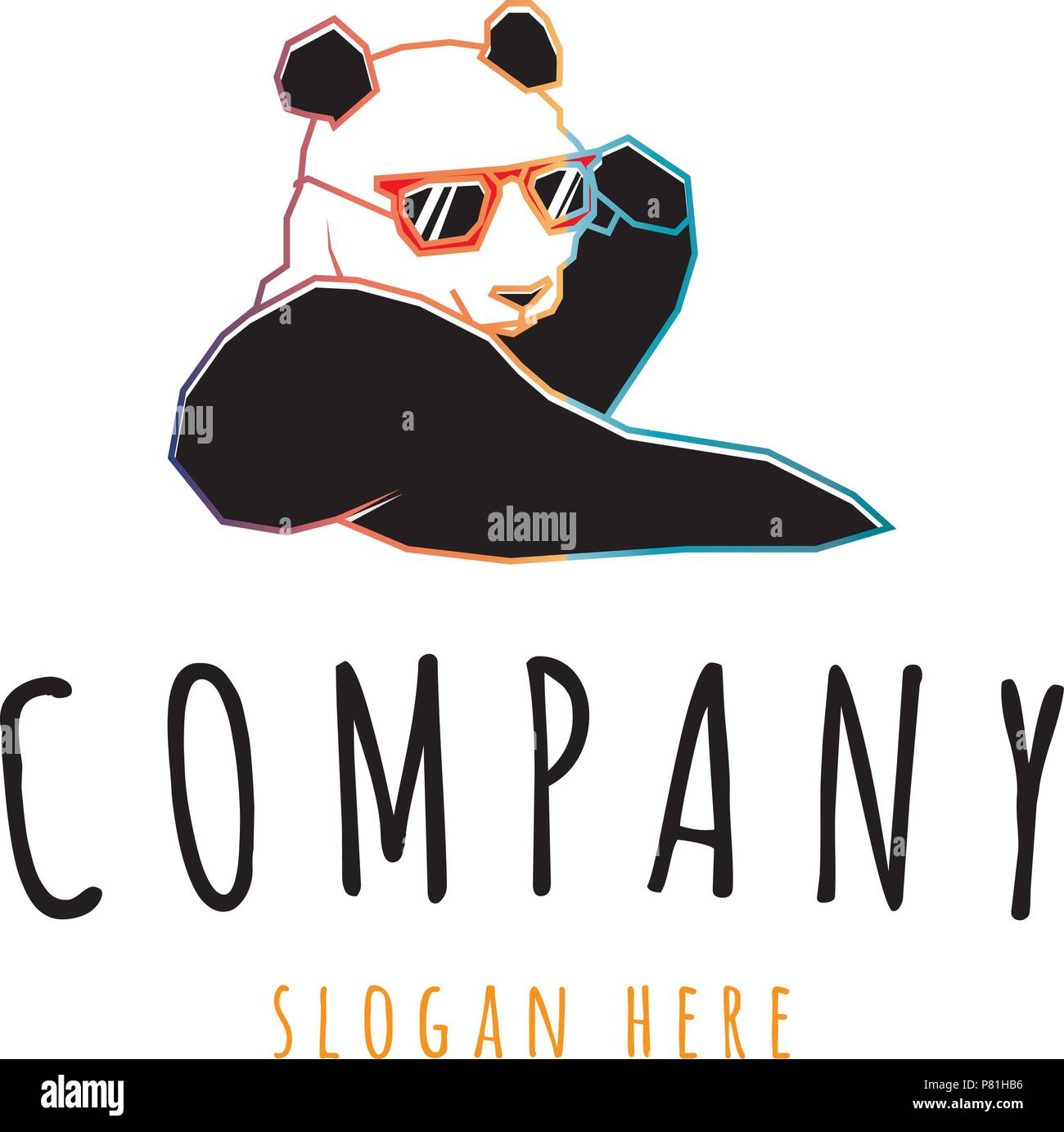 Panda logo hi-res stock photography and images - Alamy