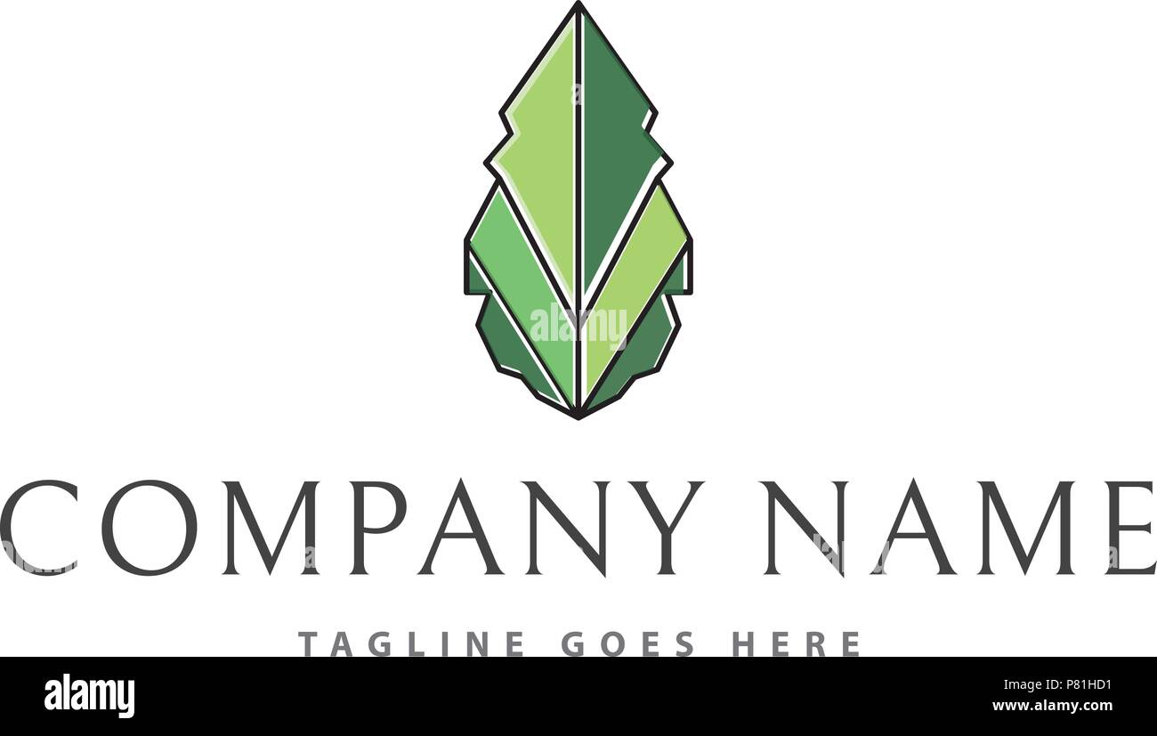 Leaf minty logo hi-res stock photography and images - Alamy