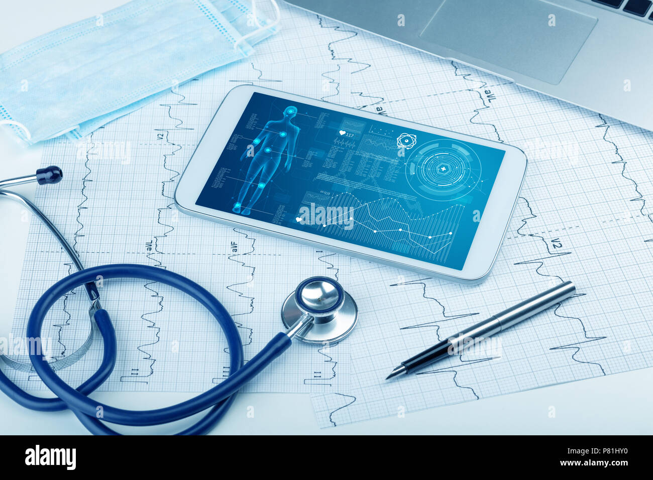 Medical full body screening software on tablet and healthcare devices ...