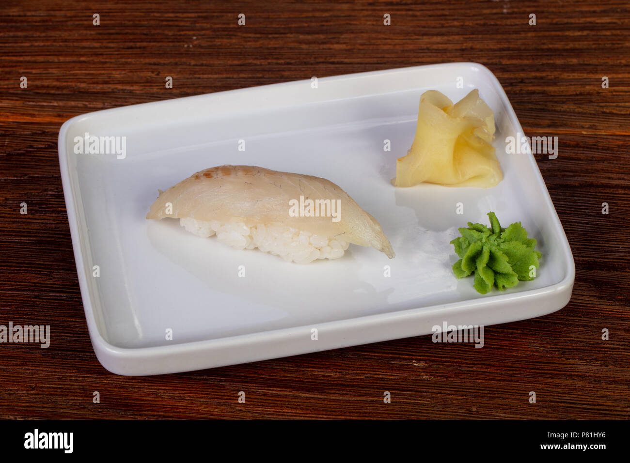 Cold Sushi with raw dorada Stock Photo - Alamy