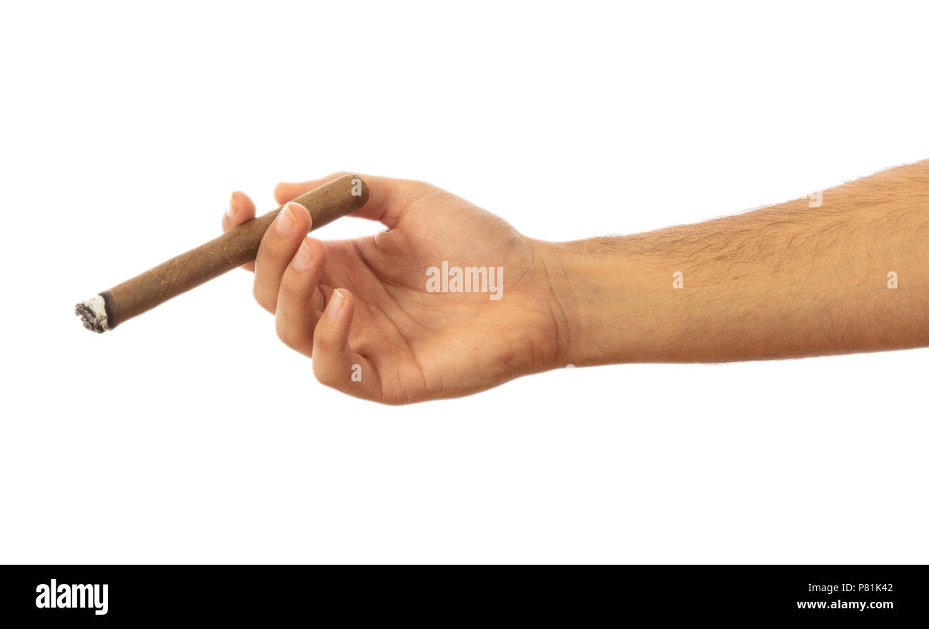 Hand holding cigar hi-res stock photography and images - Alamy