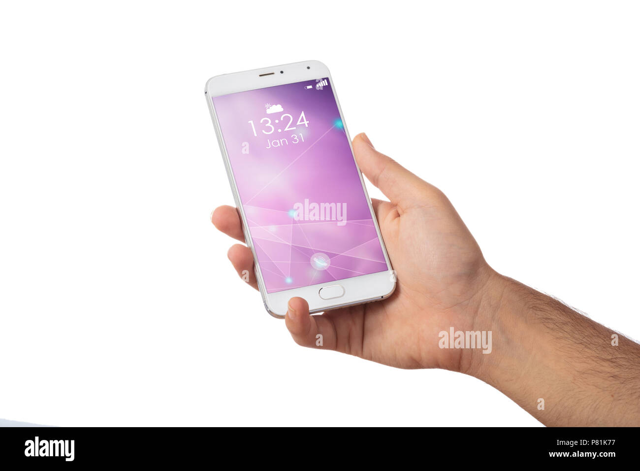 Hand holding phone cut out hi-res stock photography and images - Alamy