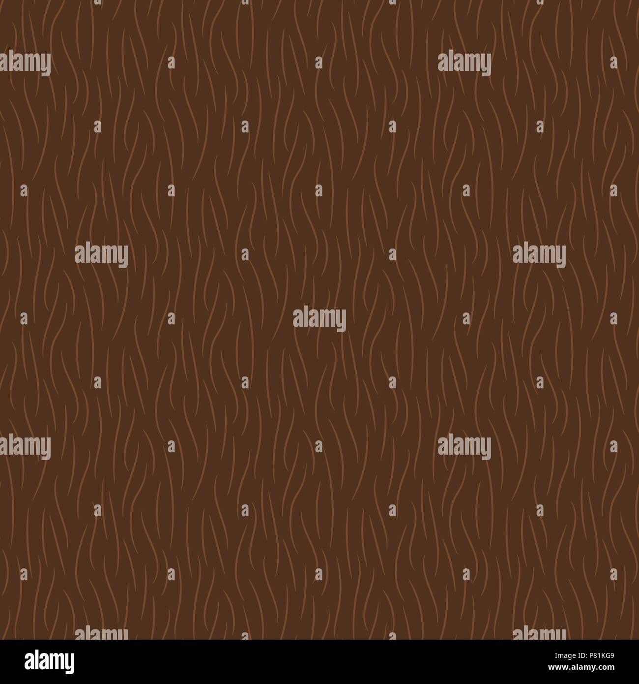 Hand drawn brown animal fur texture seamless pattern. Vector ...