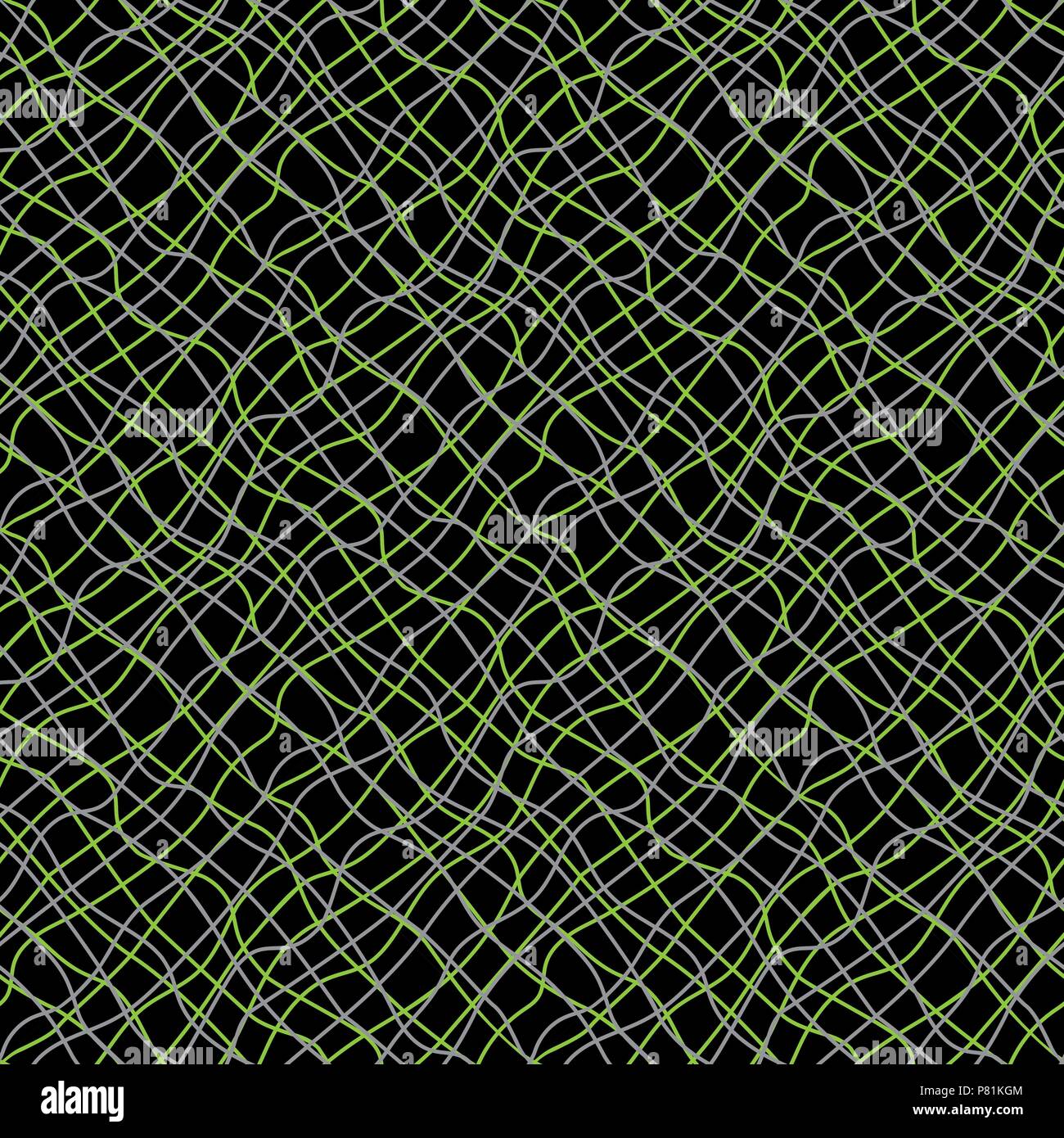 Abstract confusing lines dark seamless pattern. Vector illustration ...