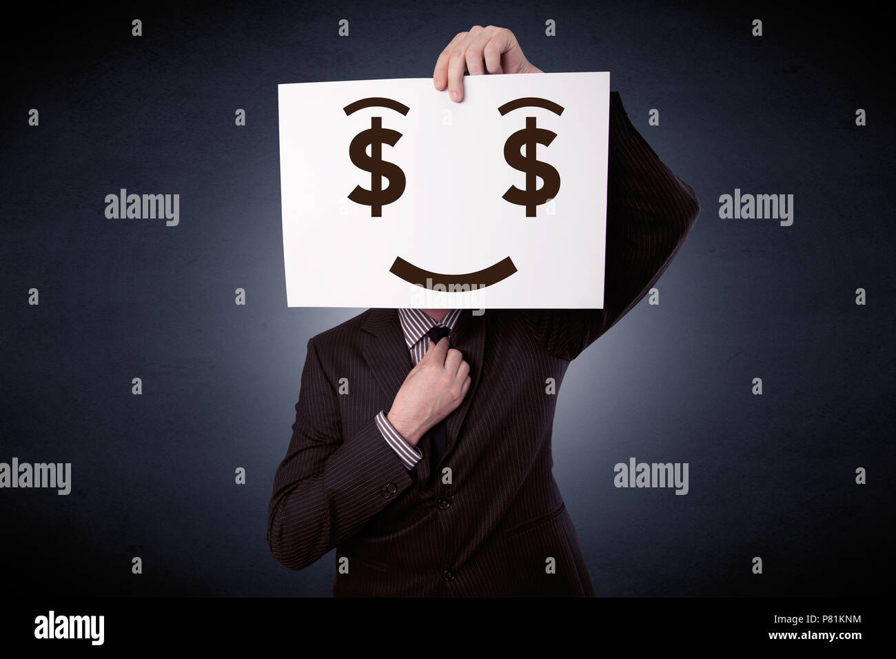 Greedy young businessman hi-res stock photography and images - Alamy