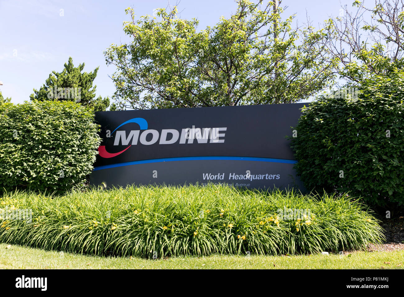 A logo sign outside of the headquarters of The Modine Manufacturing ...