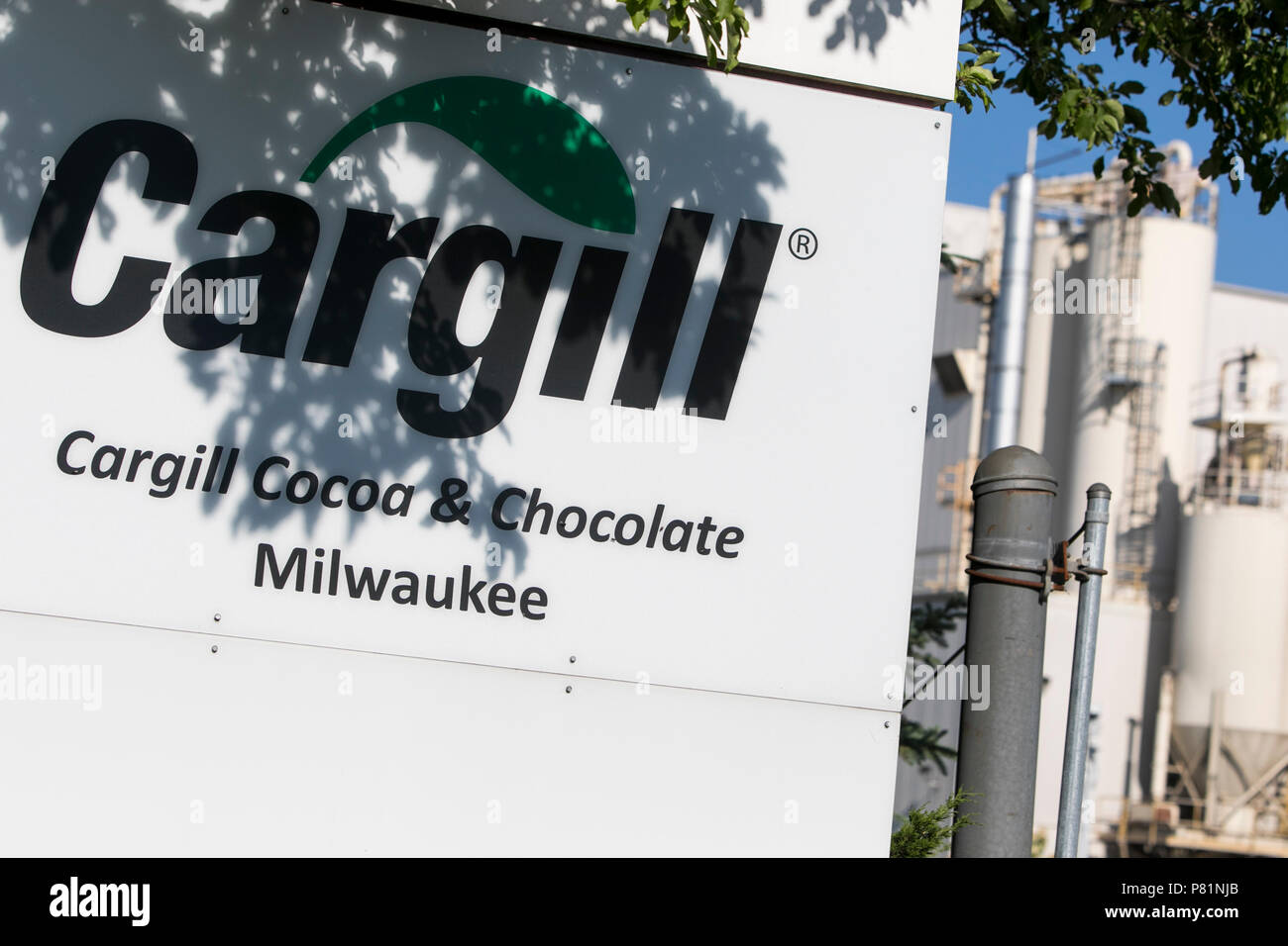 A logo sign outside of a facility occupied by Cargill Cocoa & Chocolate ...