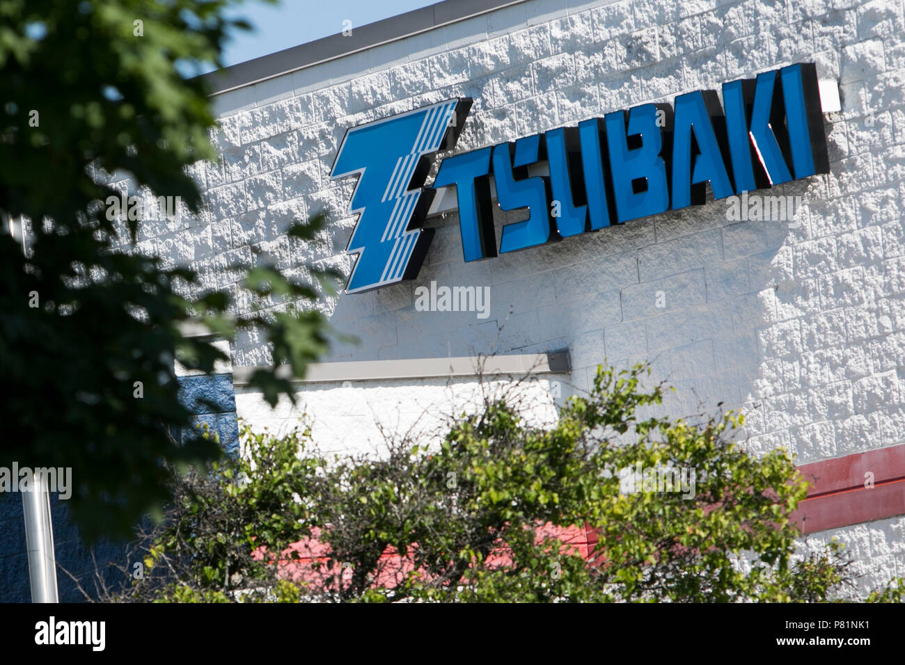 A logo sign outside of a facility occupied by Tsubaki in Milwaukee ...
