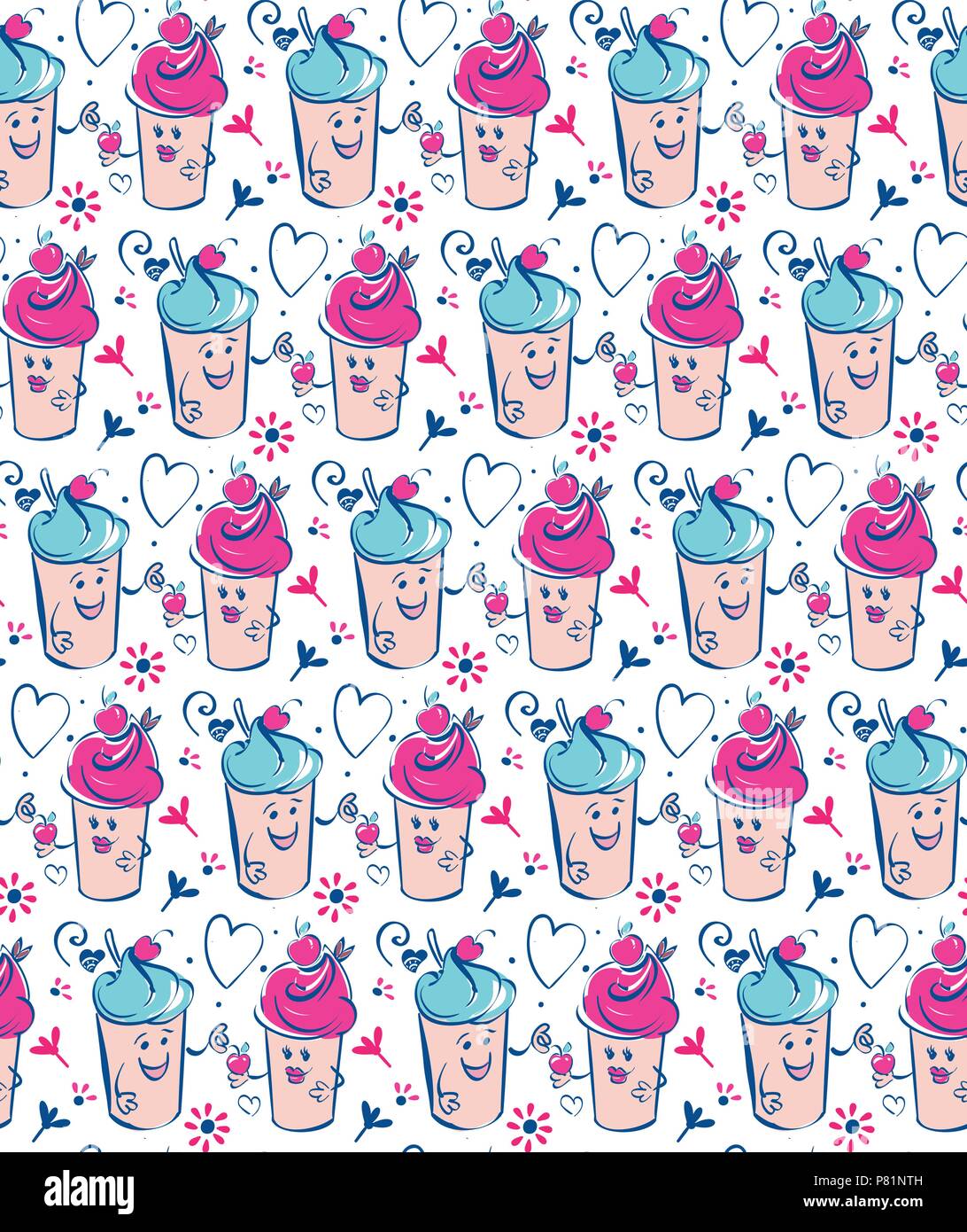 Cartoon character vanilla blue Stock Vector Images - Alamy