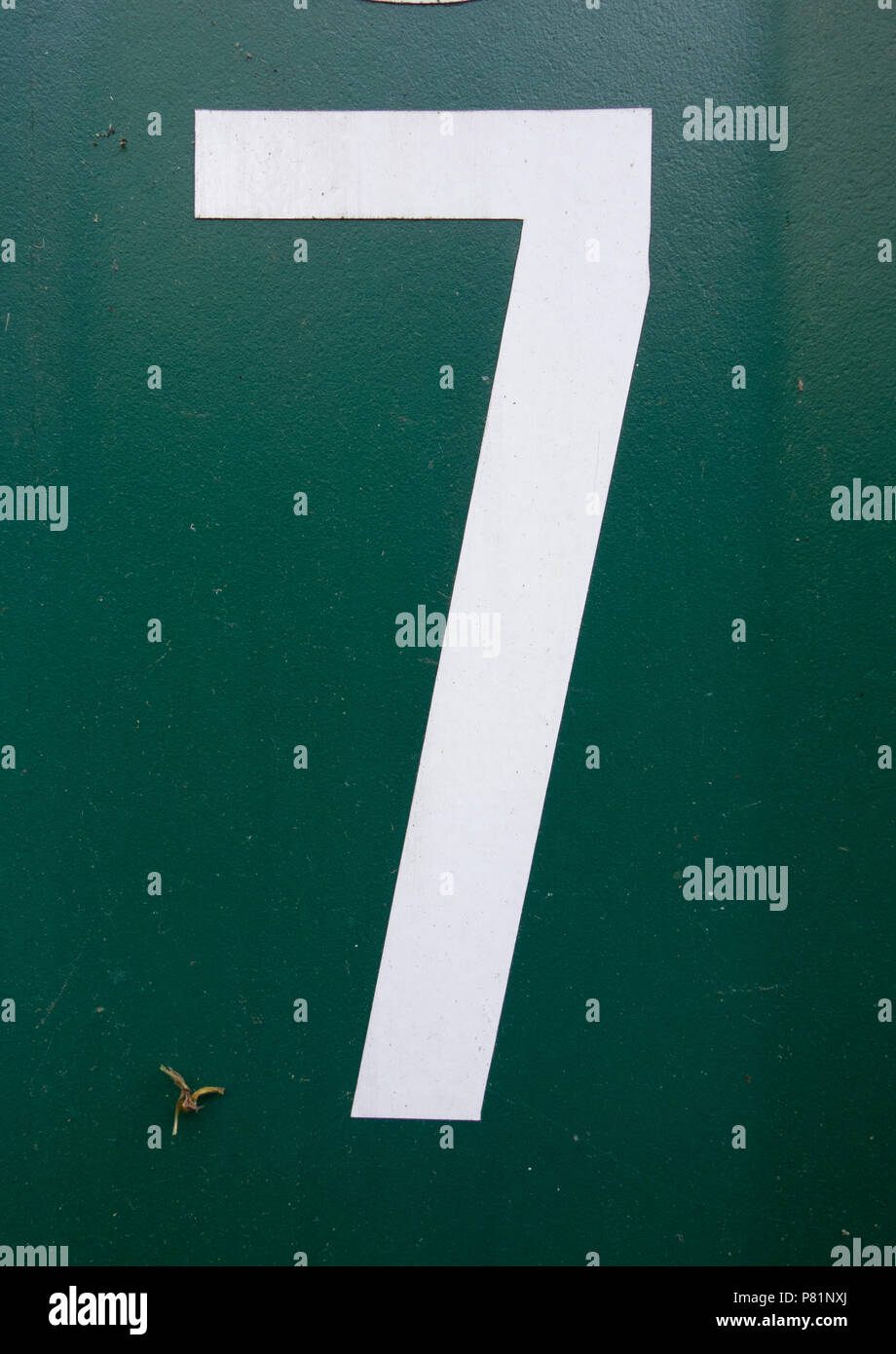 Written Wording in Distressed State Typography Found Number Seven 7 ...