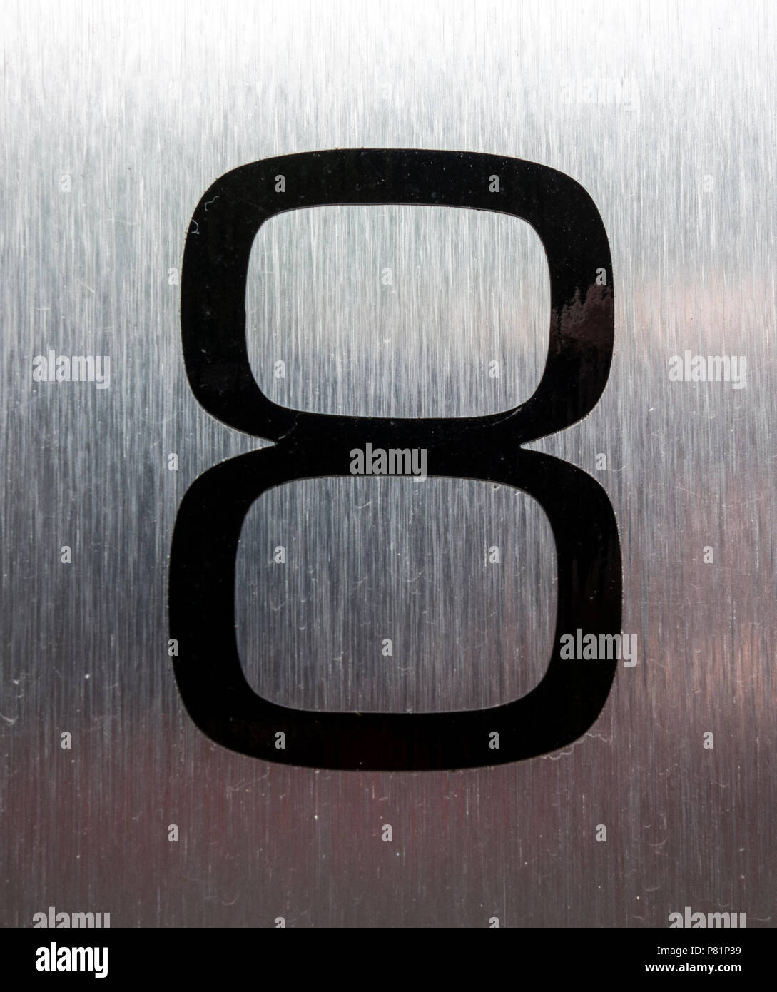 Written Wording in Distressed State Typography Found Number Eight 8 ...