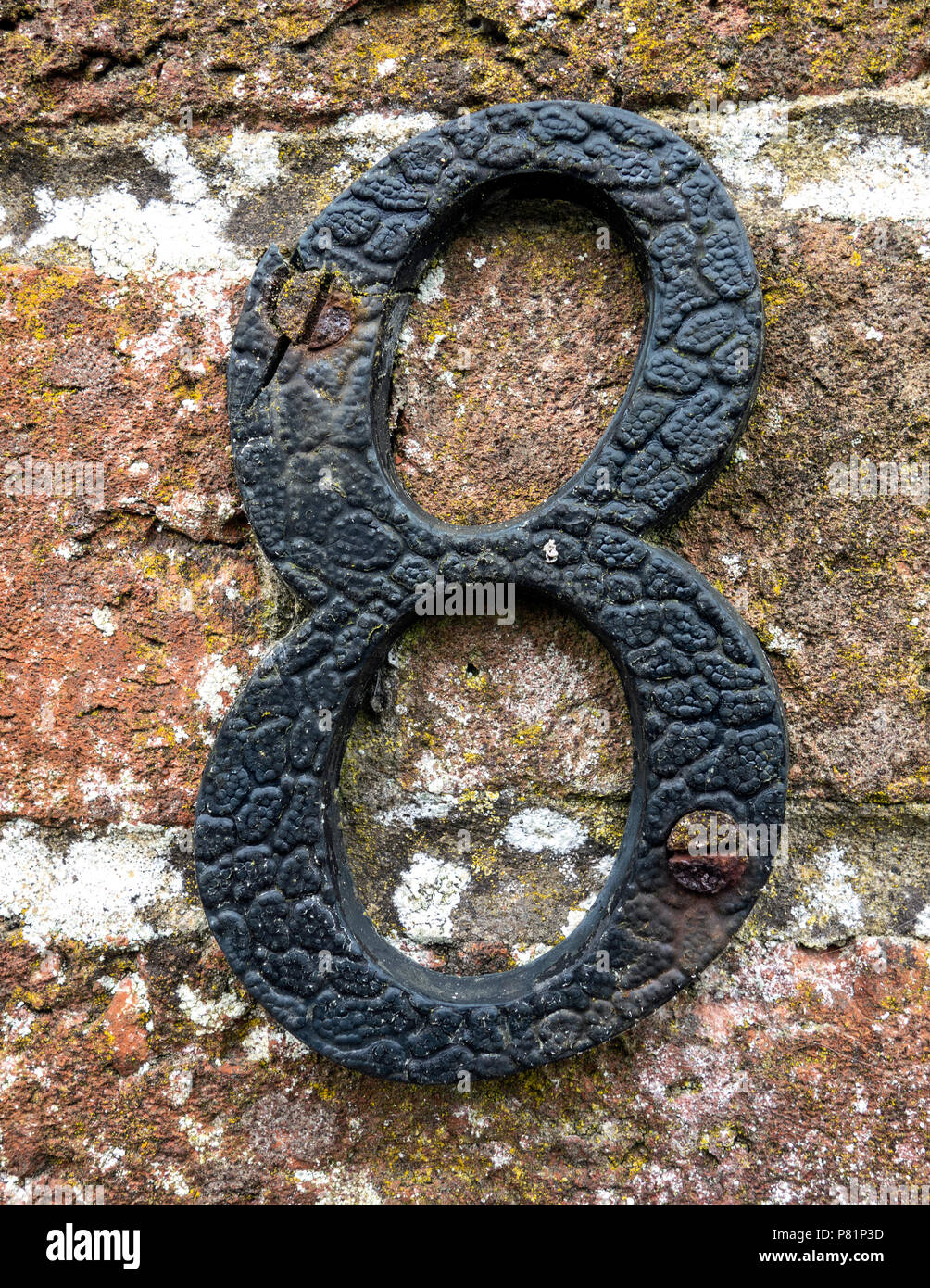 Written Wording in Distressed State Typography Found Number Eight 8 ...