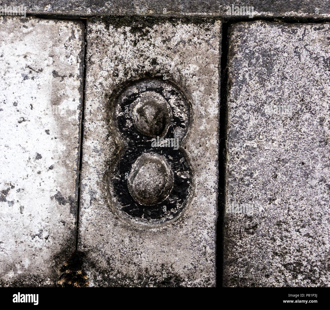 Written Wording in Distressed State Typography Found Number Eight 8 ...