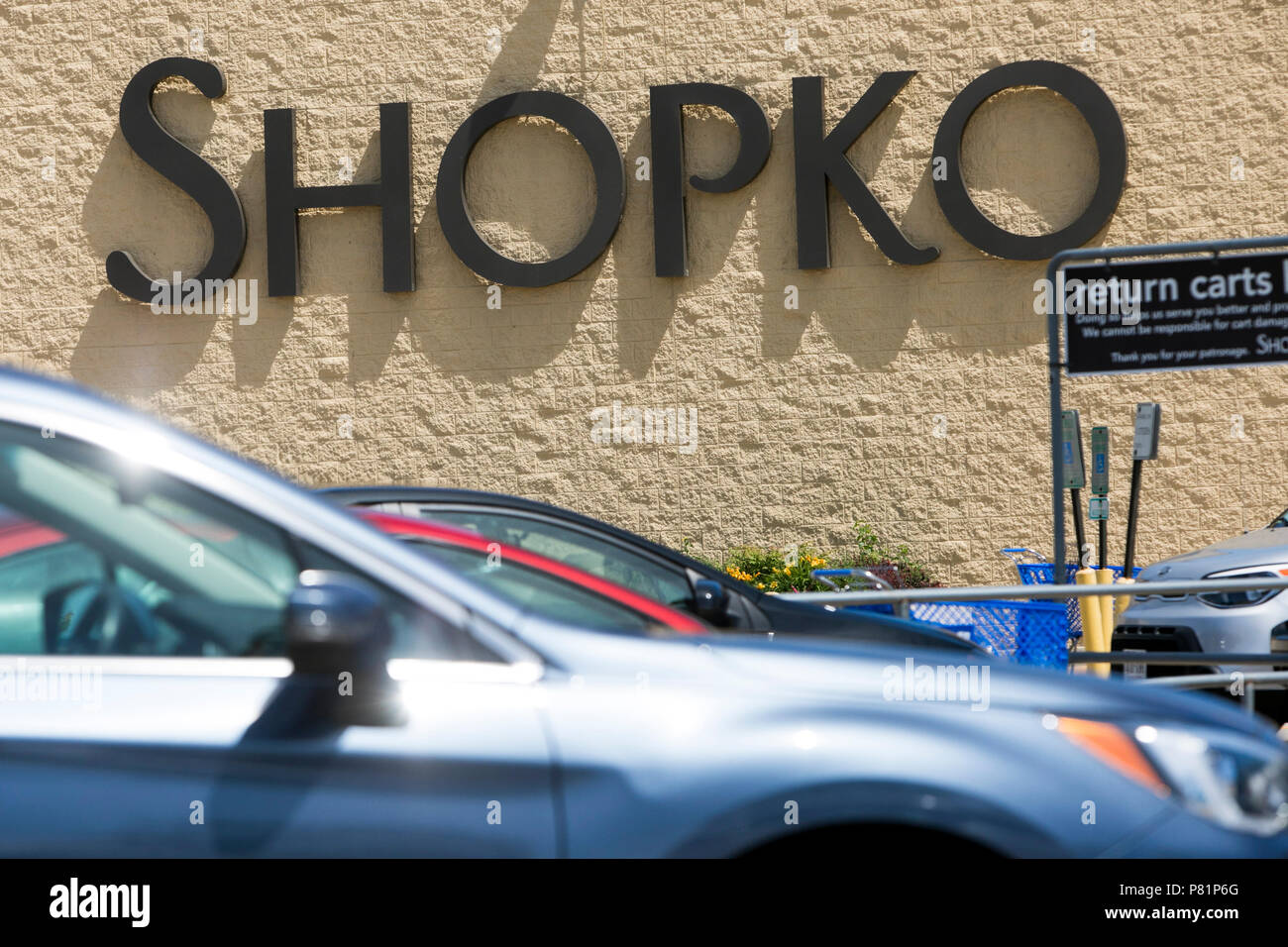 A logo sign outside of a Shopko retail store in Kenosha, Wisconsin, on ...