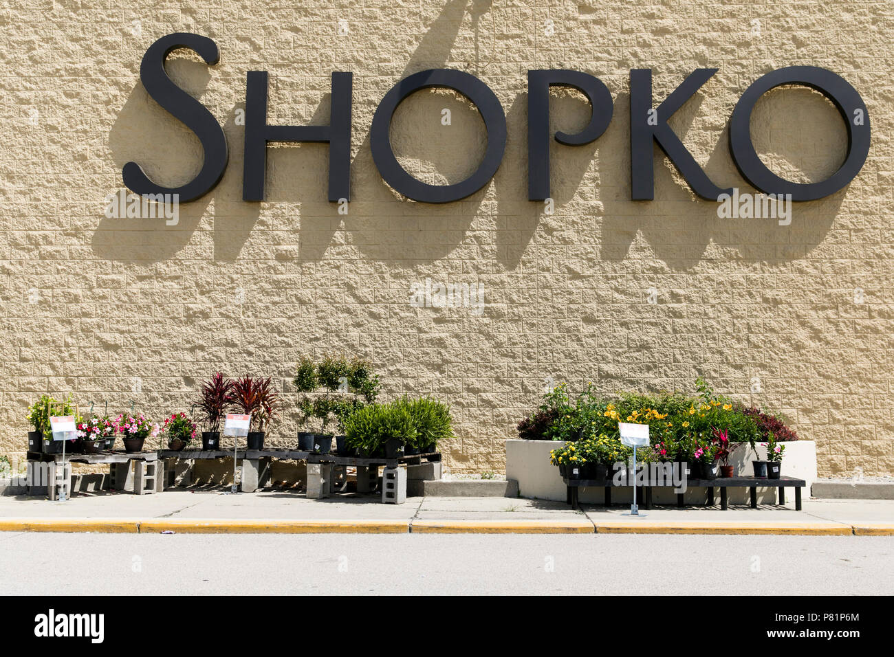 A logo sign outside of a Shopko retail store in Kenosha, Wisconsin, on ...