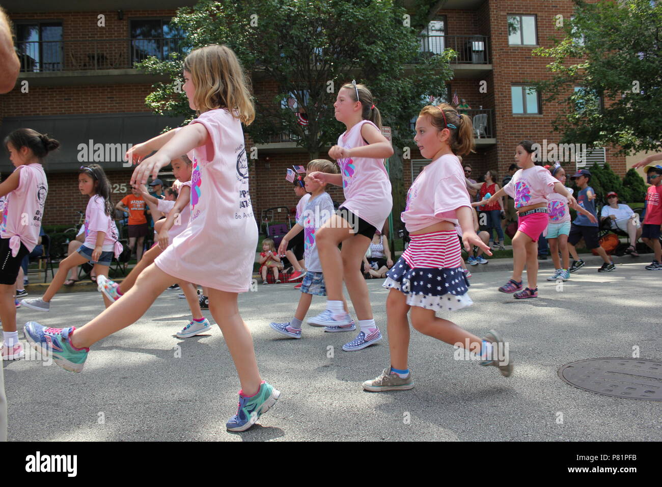 School girls marching street hi-res stock photography and images - Alamy