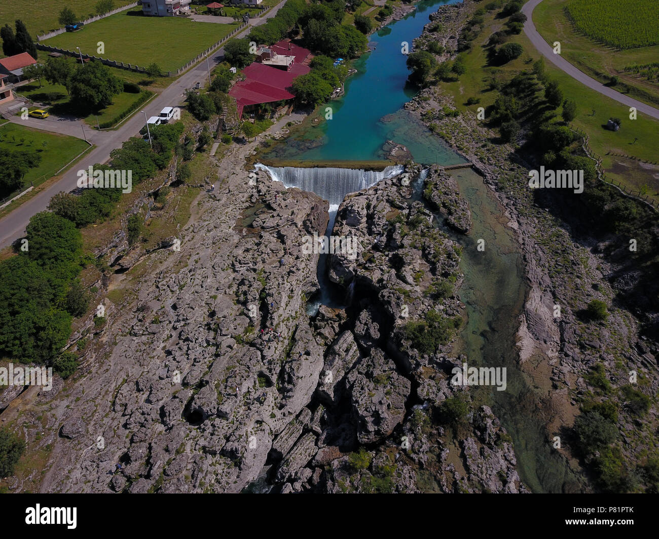 The Cijevna River that flows through Albania and Montenegro for some 64 ...