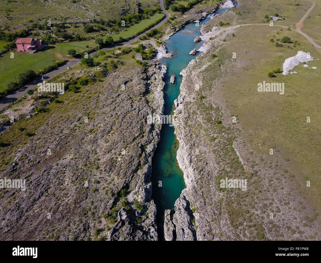 The Cijevna River that flows through Albania and Montenegro for some 64 ...