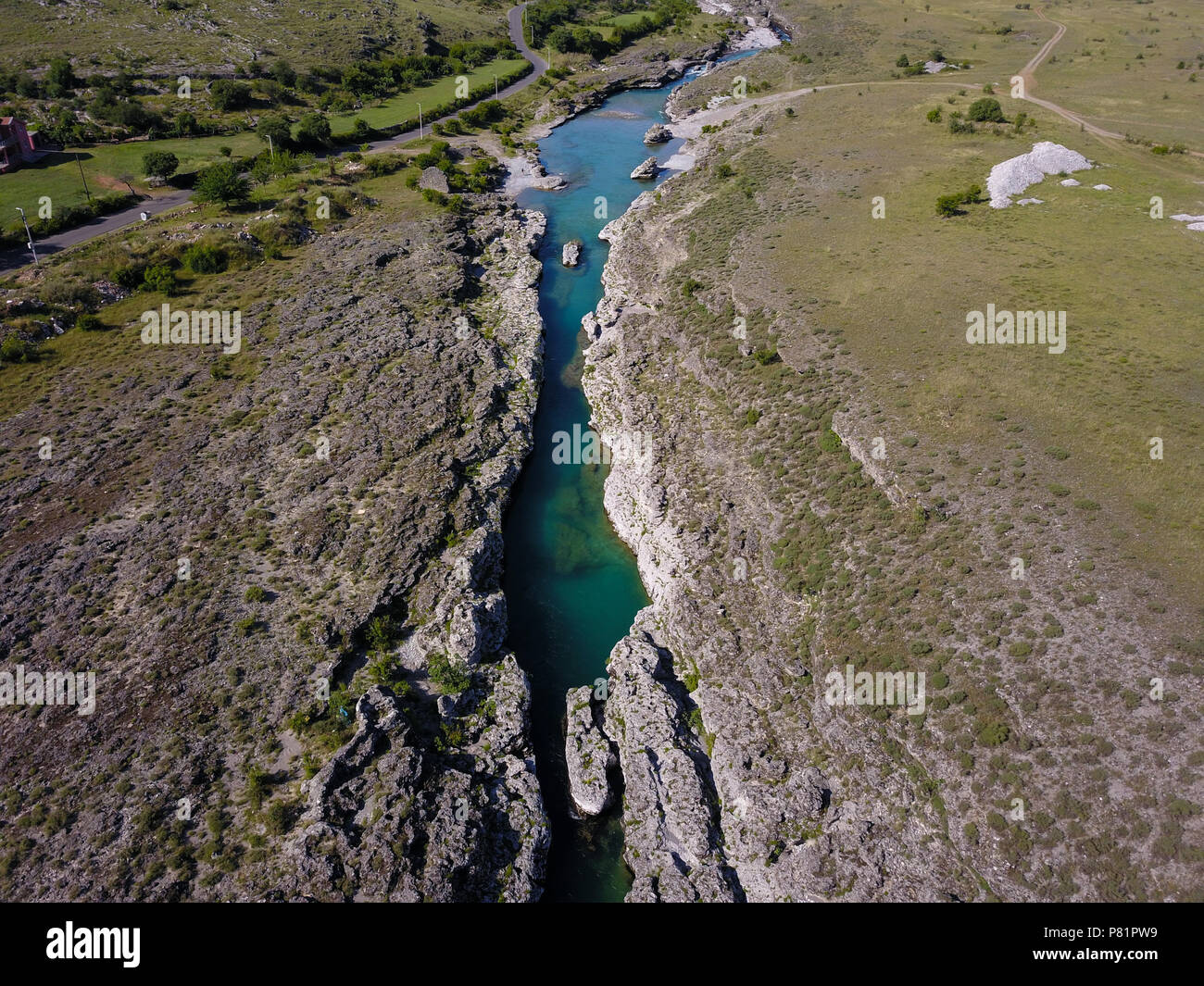 The Cijevna River that flows through Albania and Montenegro for some 64 ...